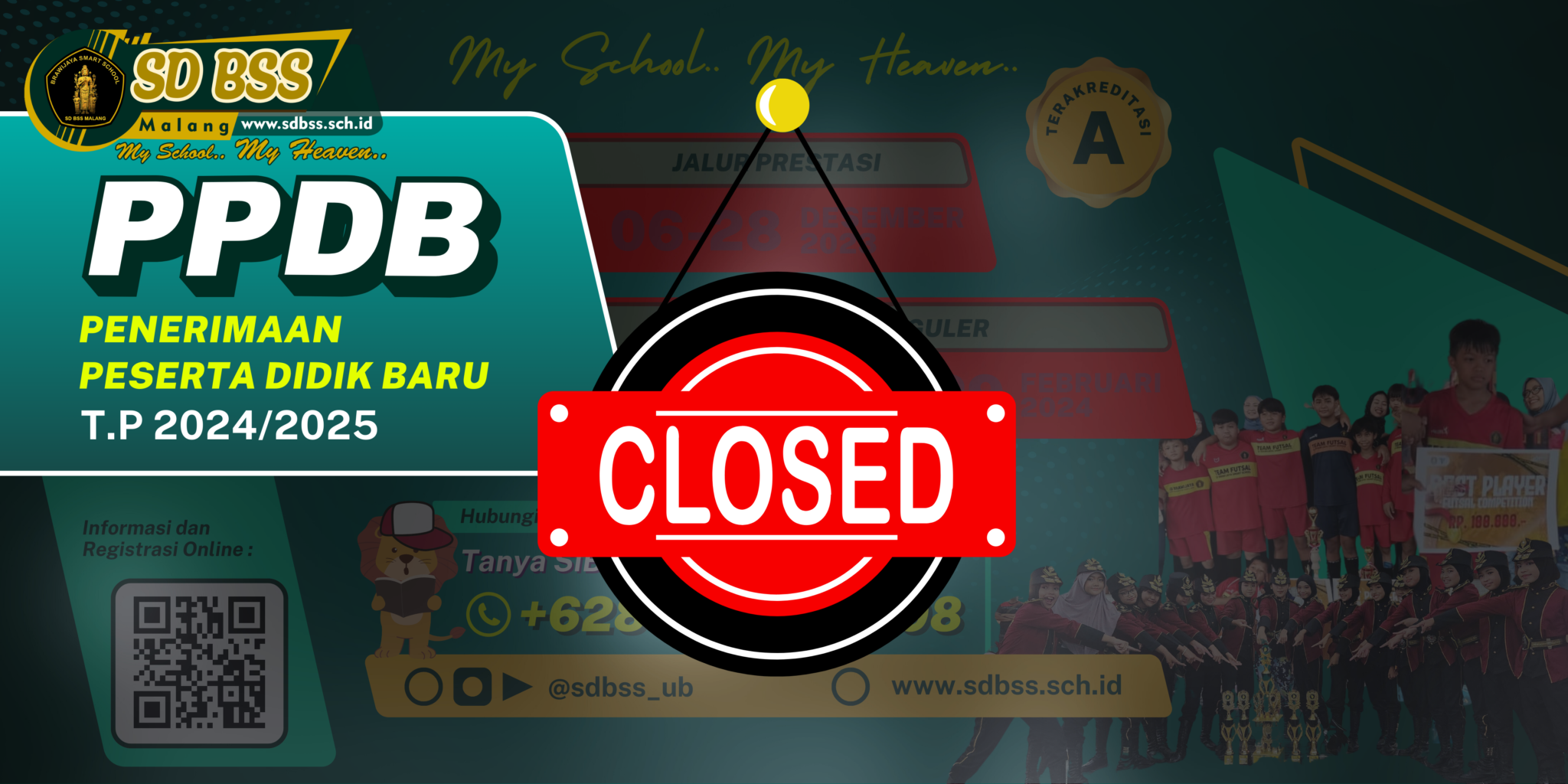 PPDB SD BSS – TP 2024/2025 (RESMI DITUTUP!) – SD Brawijaya Smart School